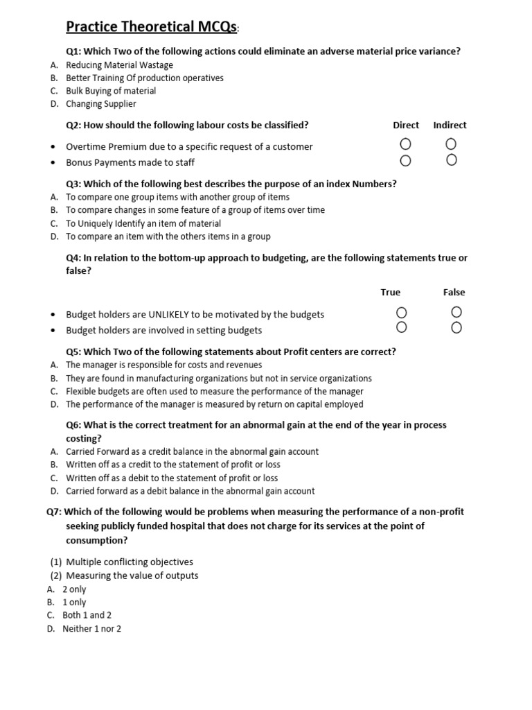 FMA Practice Theoretical MCQs | PDF | Time Series | Profit (Economics)
