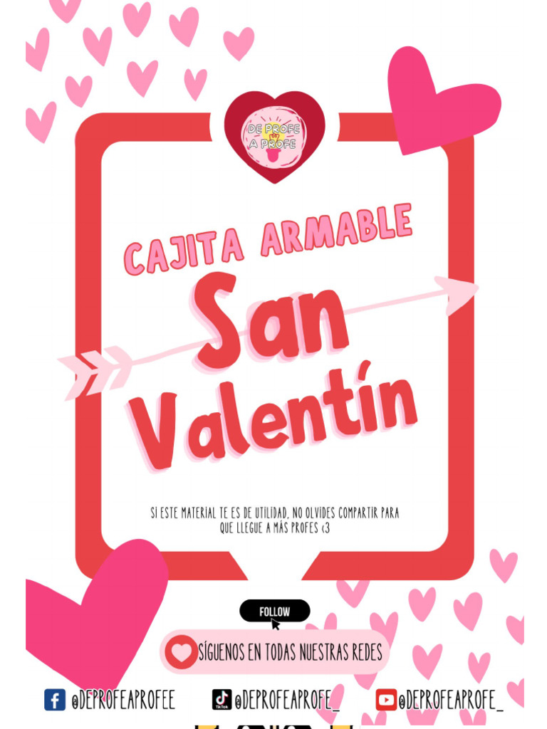 Cajita Armable San Valentin Word | PDF