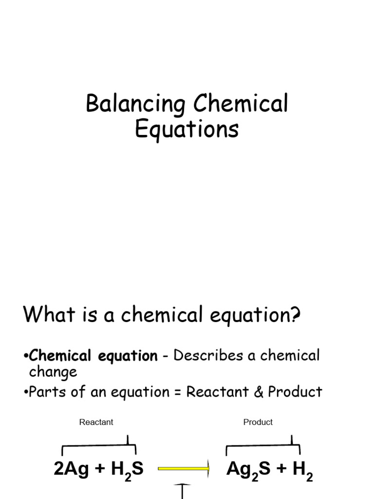 Pchem Balancing Equations | PDF | Chemical Reactions | Chemistry