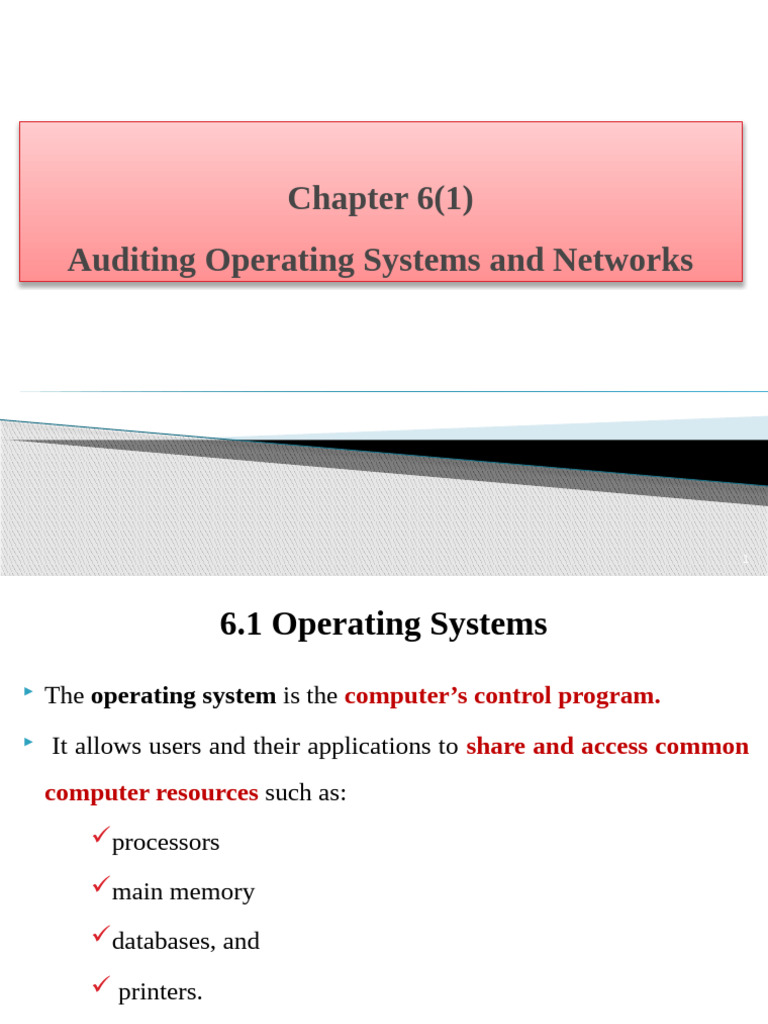 Chapter 6 (1) - Auditing Operating S. and N (Flash) | PDF | Operating System | Computer Virus