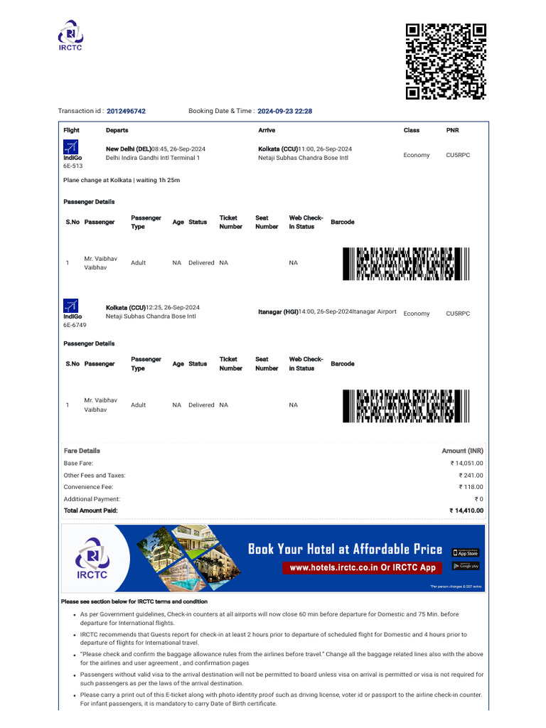 Air Ticket Booking - Book Flight Tickets - Cheap Air Fare - LTC Fare - IRCTC AIR | PDF | Travel Visa