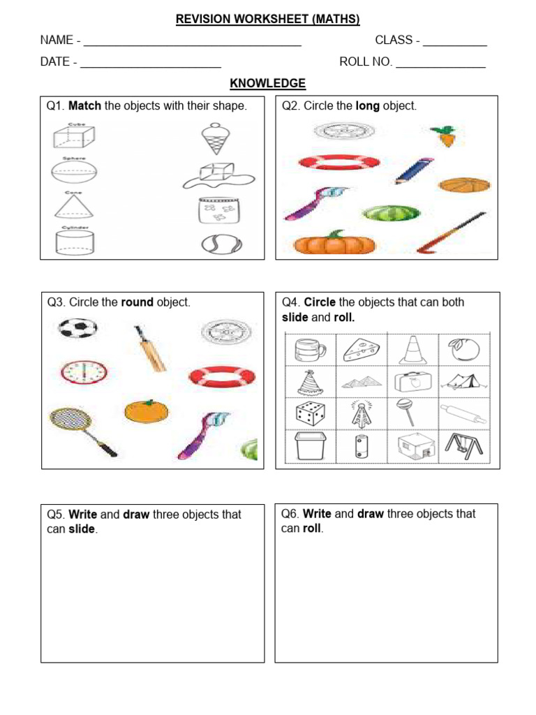 Maths Revision Worksheet 3 | PDF