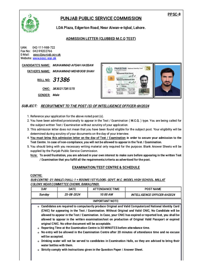 Intelligence Officer | PDF | Multiple Choice