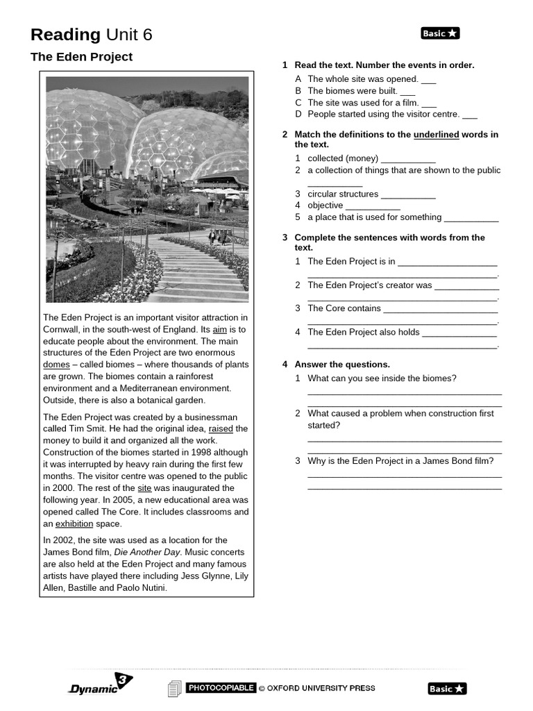 DY3 Basic Reading U6 | PDF