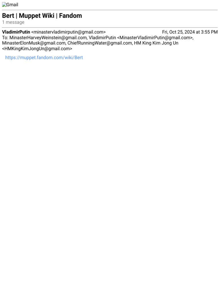 Gmail - Bert - Muppet Wiki - Fandom | PDF