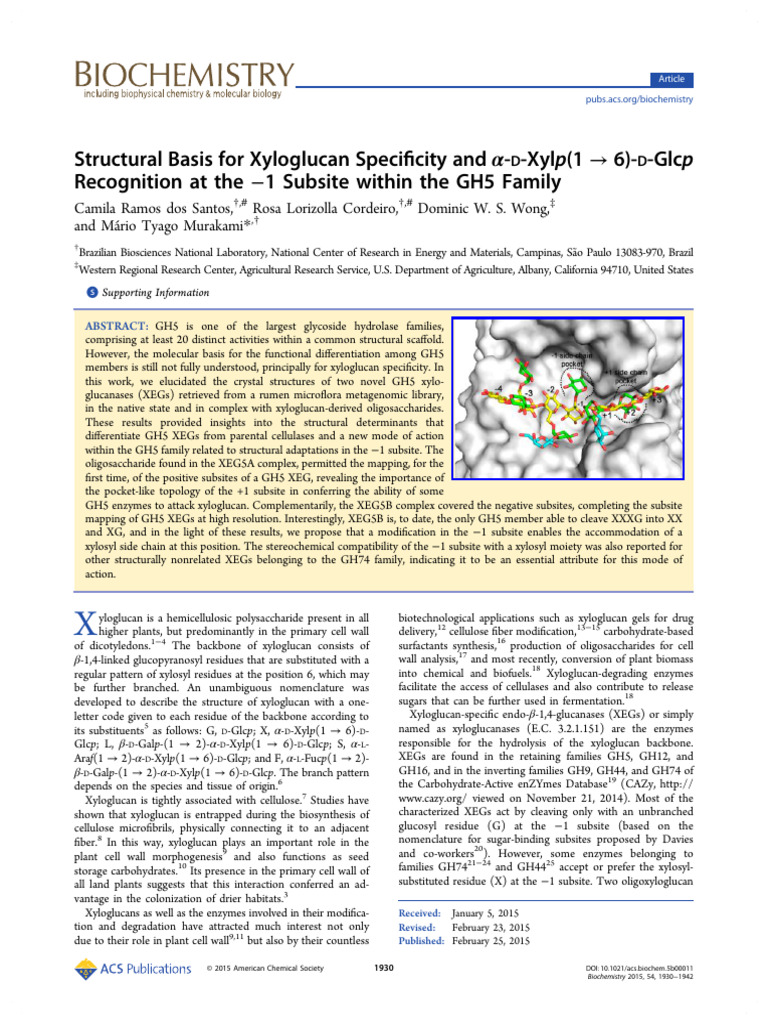 Acs Biochem 5b00011 | PDF | Amino Acid | Proteolysis