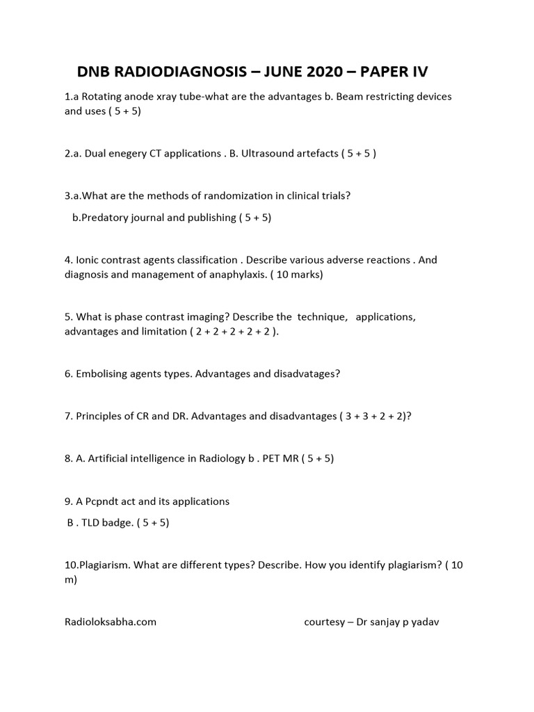 Radiology Paper 2019 | PDF