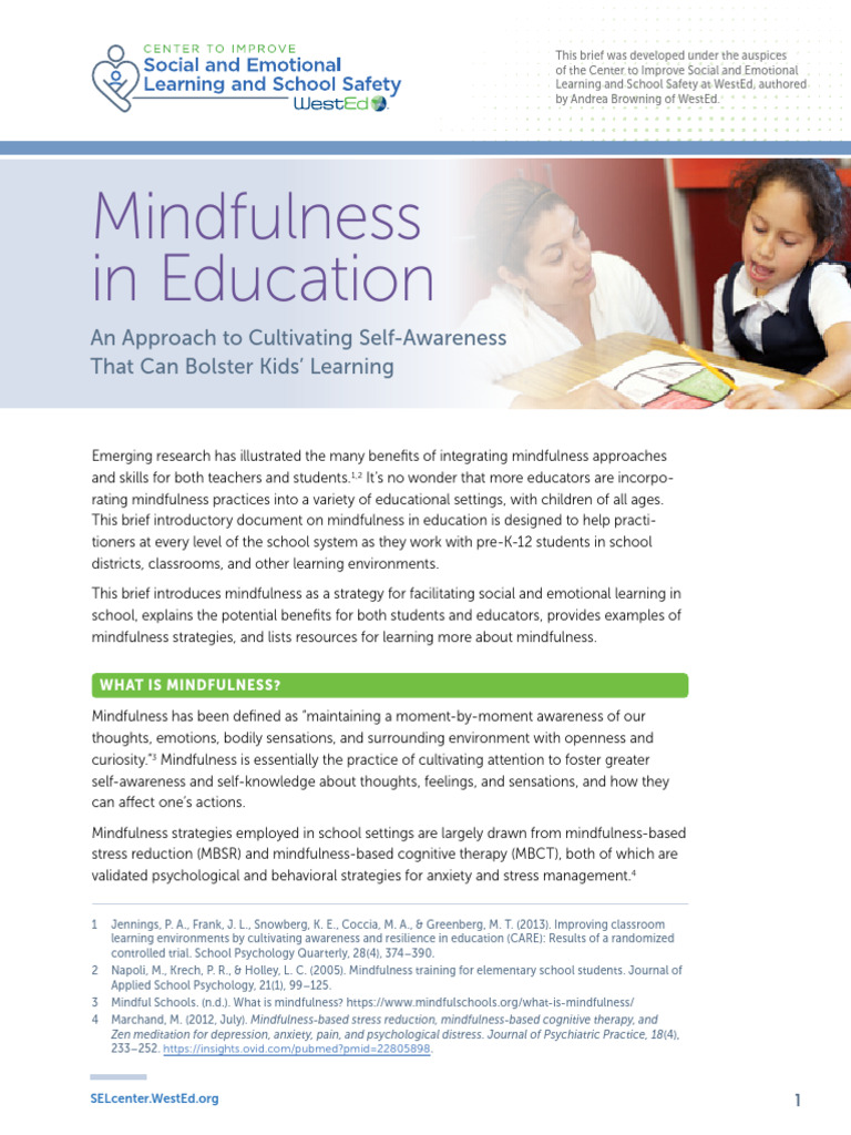 Mindfulness in Learning | PDF | Mindfulness | Emotional Self Regulation