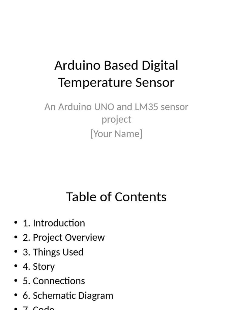 Arduino Digital Temperature Sensor | PDF | Arduino | Electricity