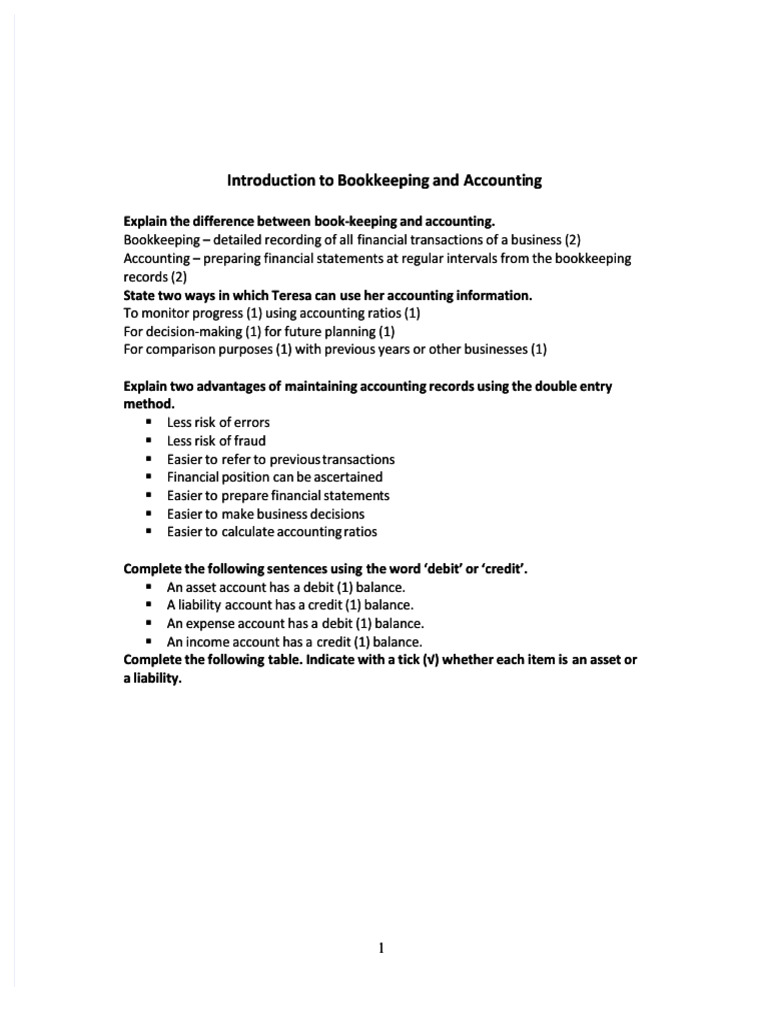 IGCSE Accounting Revision Notes | PDF | Debits And Credits | Bookkeeping