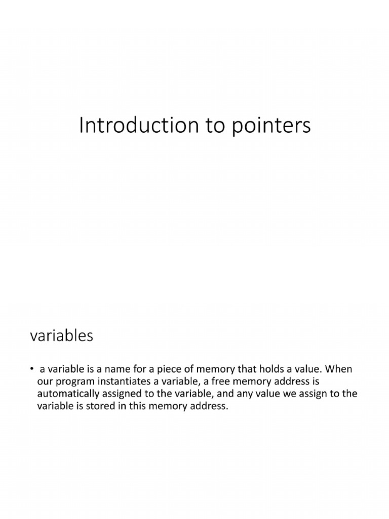 Introduction To Pointers | PDF