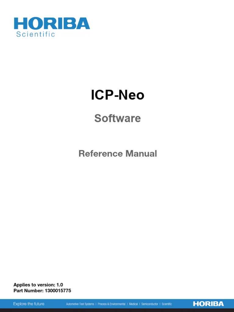 Horiba ICP-Neo 1300015775 24feb2016 | PDF | Installation (Computer ...
