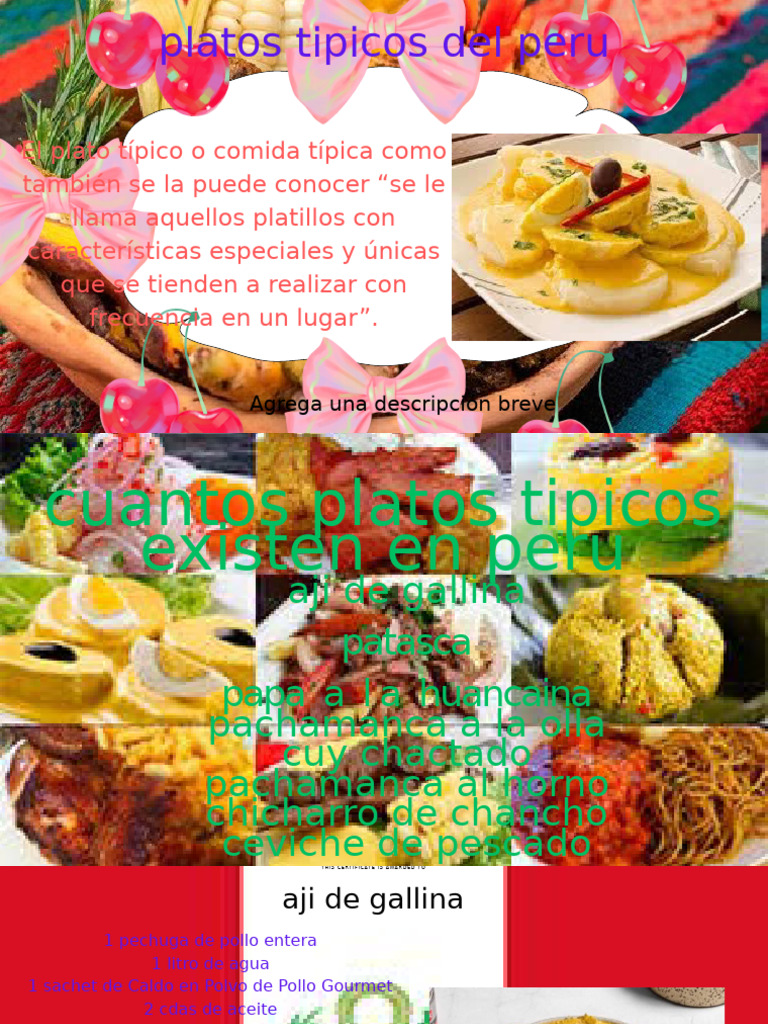 Platos Tipicos Del Peru | PDF | Batata | Alimentos