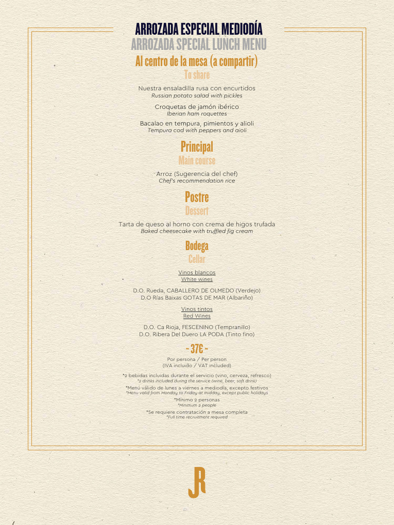 Carta JR Arrozada Inv23 v1 | PDF | Alimentos | Cocina