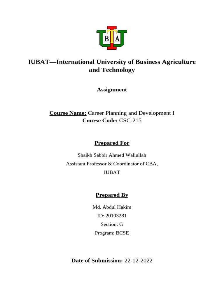 Assignment Cover Page | PDF