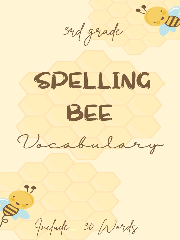 Spelling Bee List - 3rd Grade - 2 - 14307441 | PDF