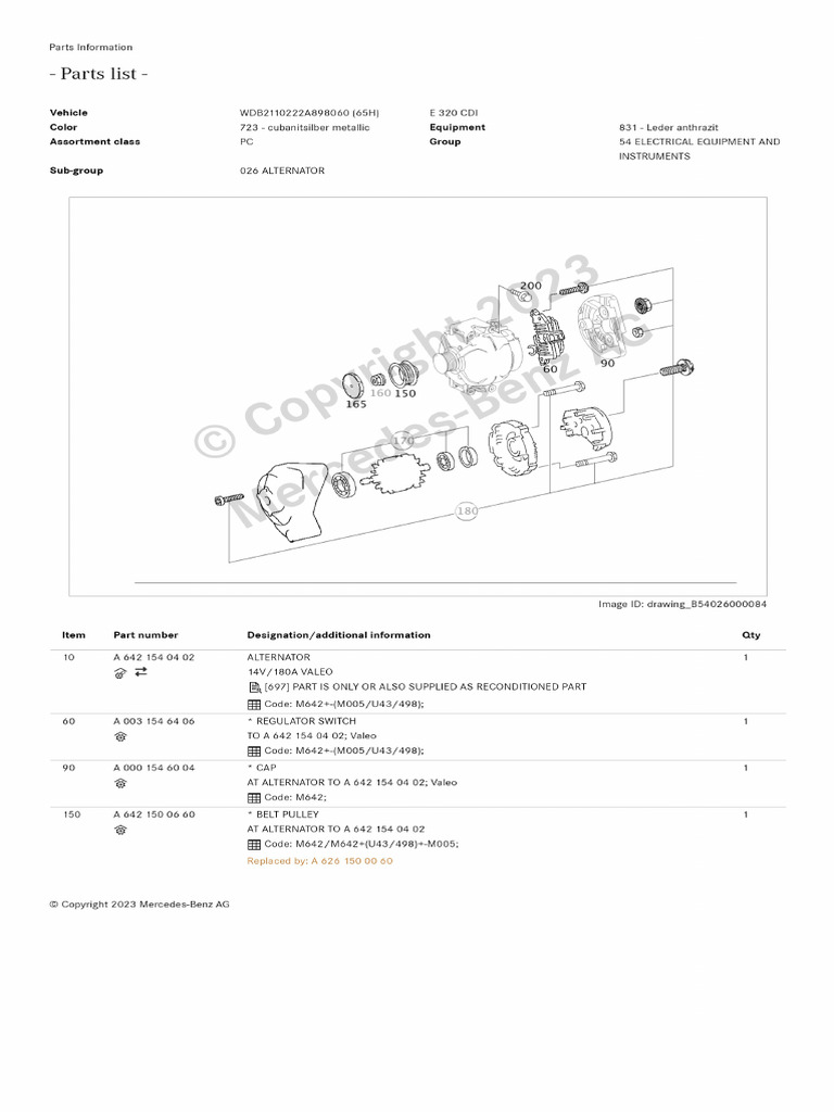 Parts List | PDF