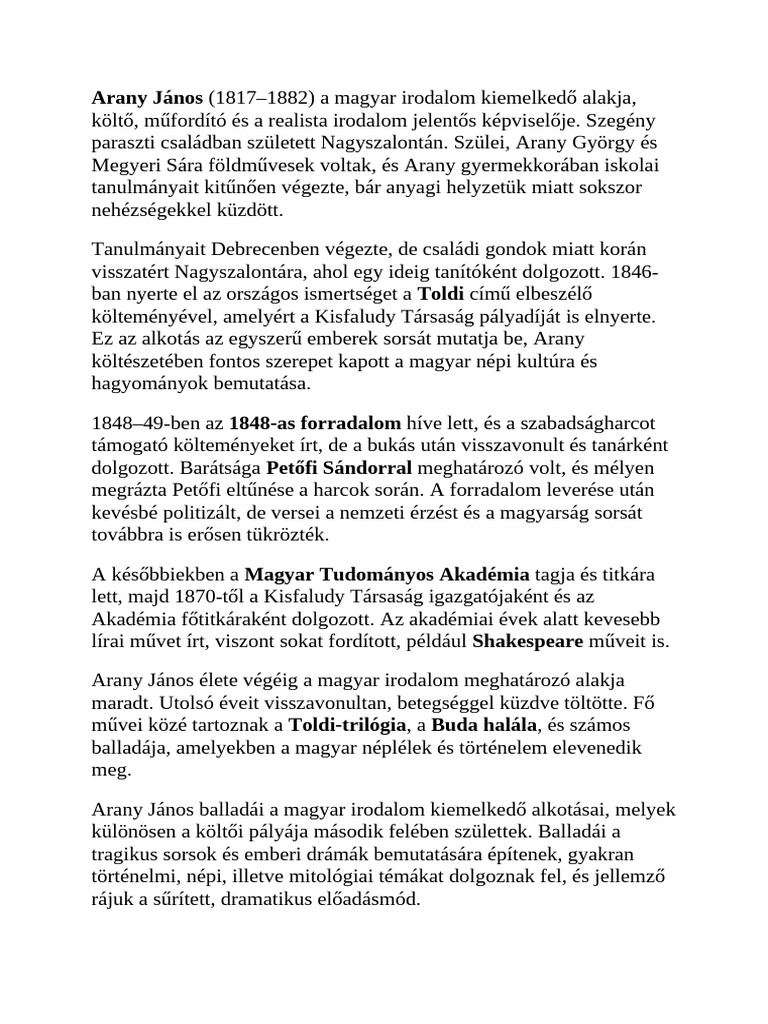 Arany János | PDF
