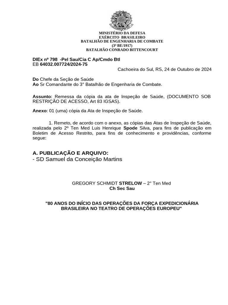 Remessa 3º SGT | PDF