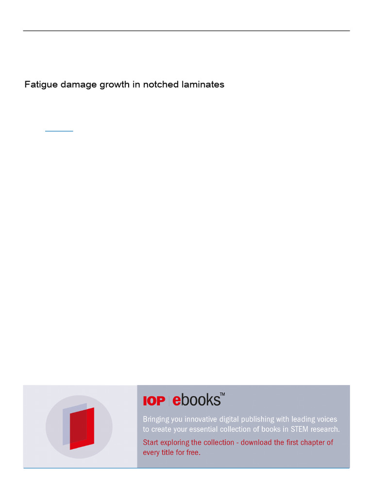 Fatigue Damage Growth in Notched Laminates | PDF | Fatigue (Material ...