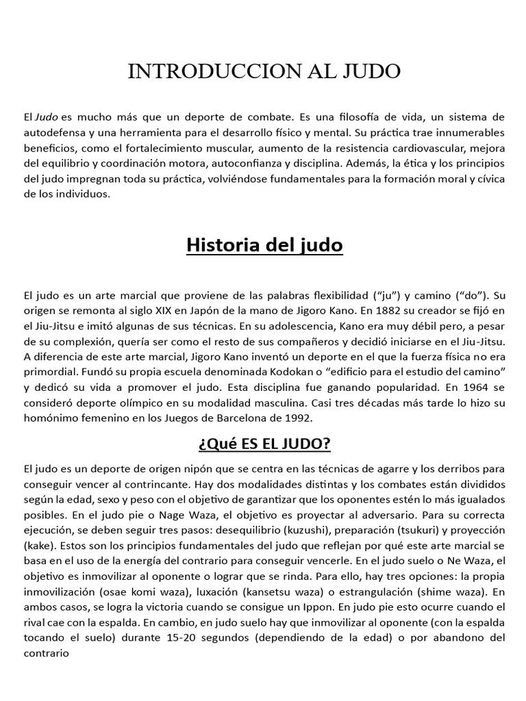 Taller de Judo | PDF | Judo | Gendai Budo