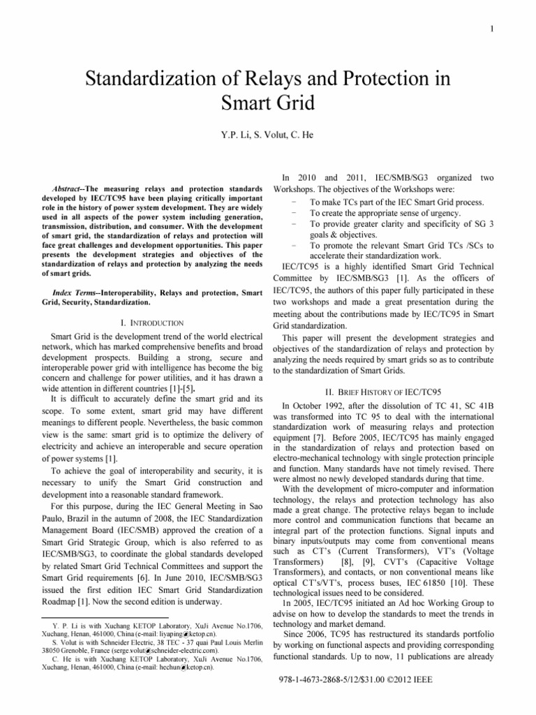 Relés SmartGrid | PDF | Smart Grid | Electrical Grid