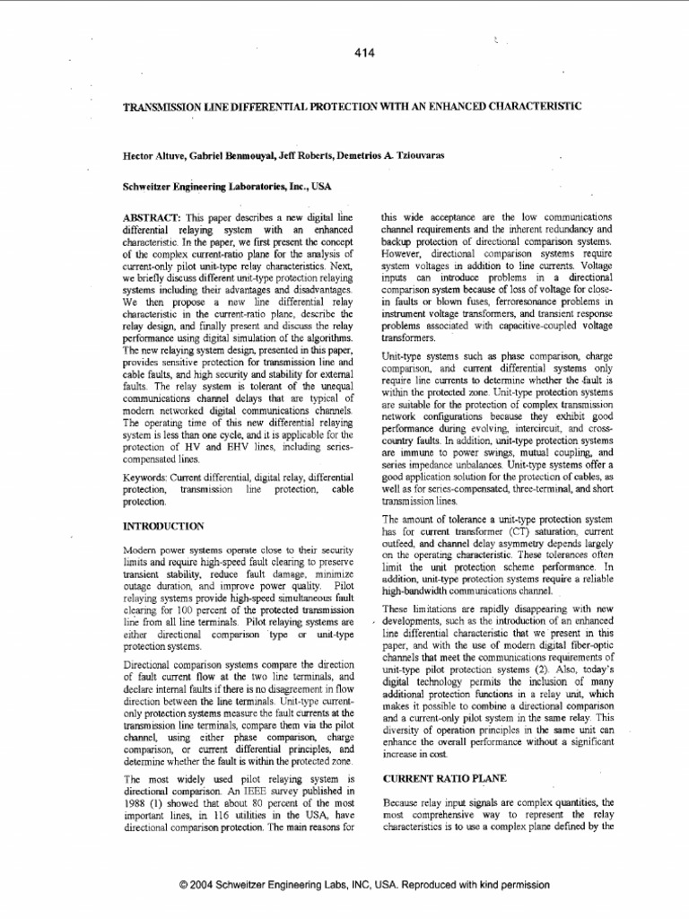 Enhanced Differential Protection Relay | PDF | Relay | Electrical Impedance