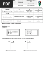Examen de Maths 6ème EB6 2023 | PDF