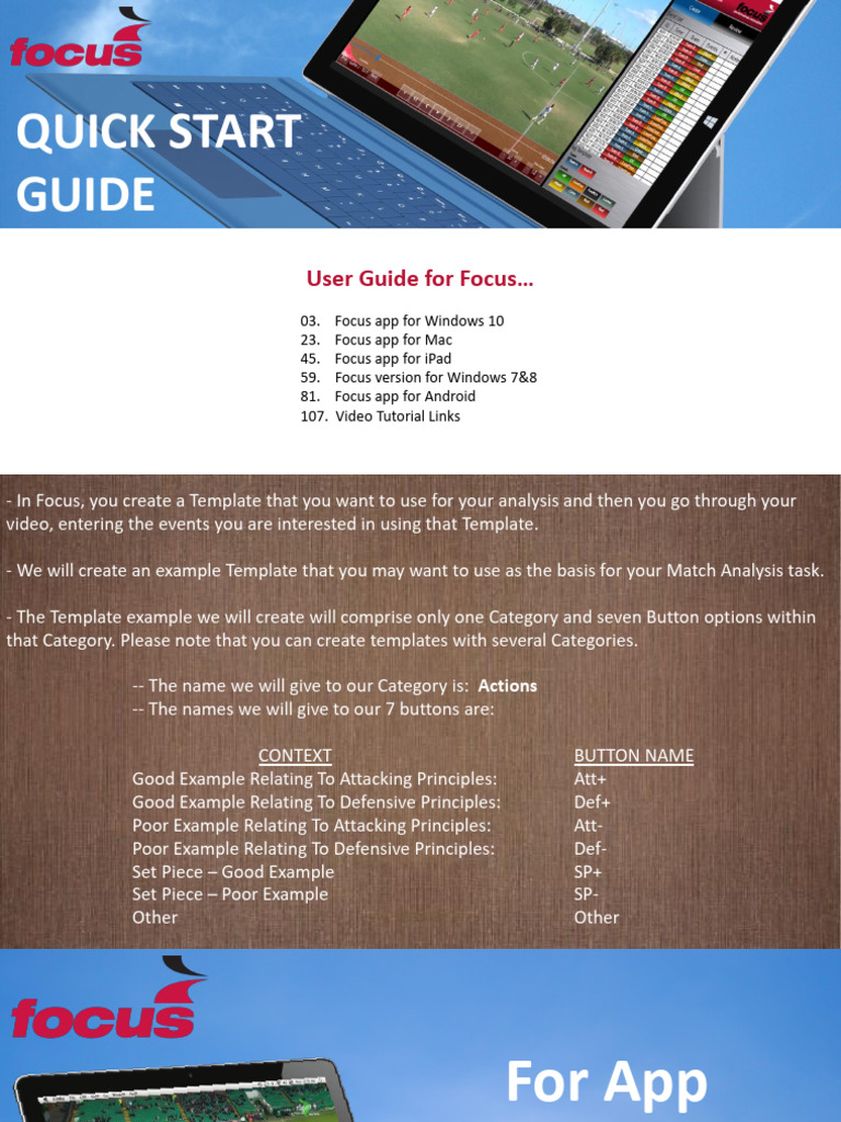 Focus User Guide | PDF | Mobile App | I Pad