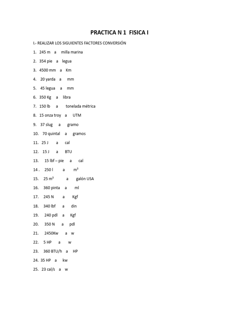 Practica N 1 Fisica I | PDF | Hogar y jardín | Ciencia y matemática