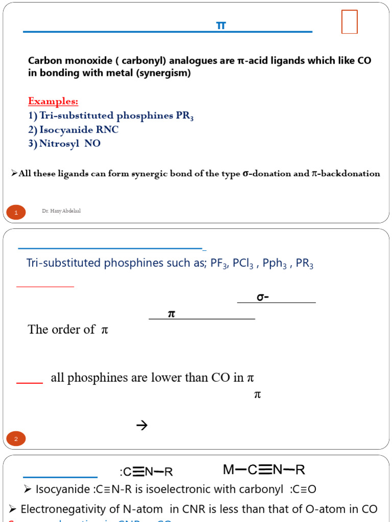 Lecture 4 C435 Organometallic W | PDF | Atoms | Chemistry