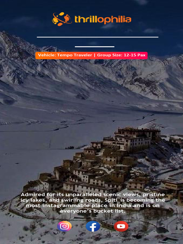 8 Days Exclusive Winter Spiti 2024. | PDF | Payments