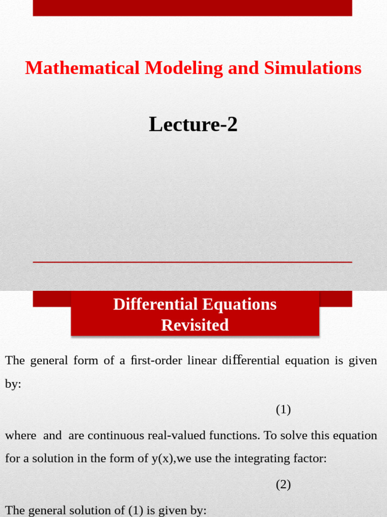 Lecture - 2 | PDF | Eigenvalues And Eigenvectors | Equations