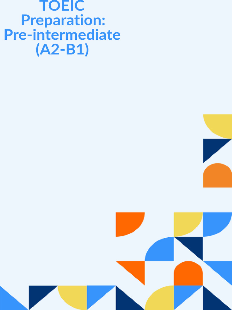 Toeic Preparation Pre Intermediate A2 b1 American English American English | PDF | Communication ...