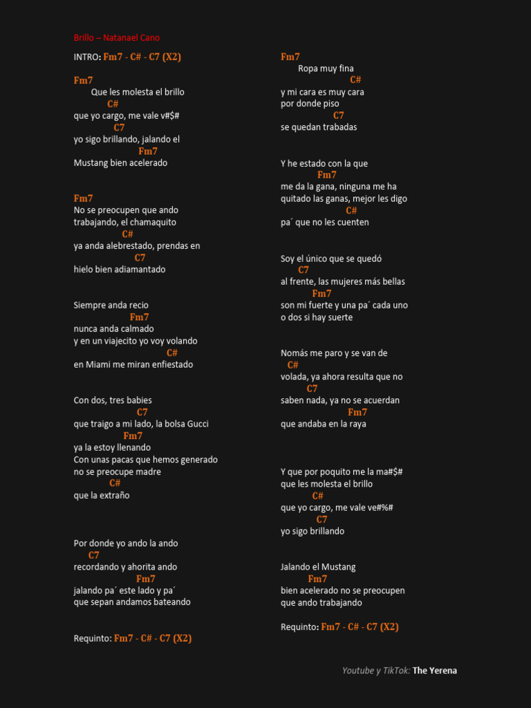 Brillo - Natanael Cano | PDF