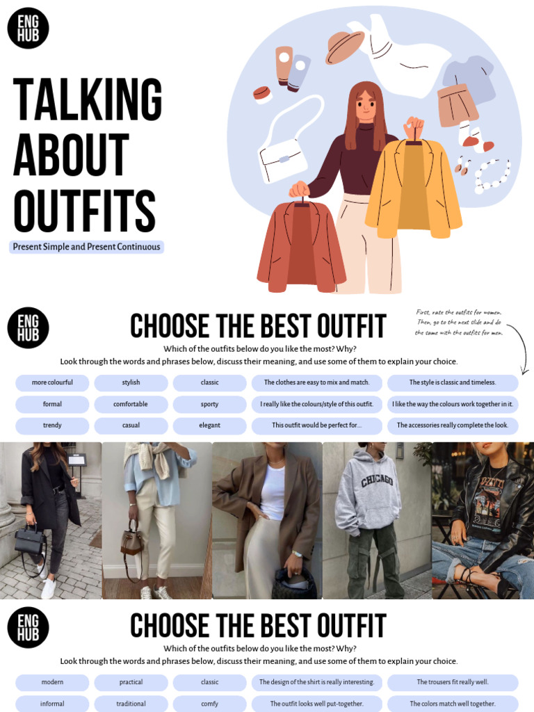 A1-A2 Talking About Outfits TV | PDF | Sweater | Clothing