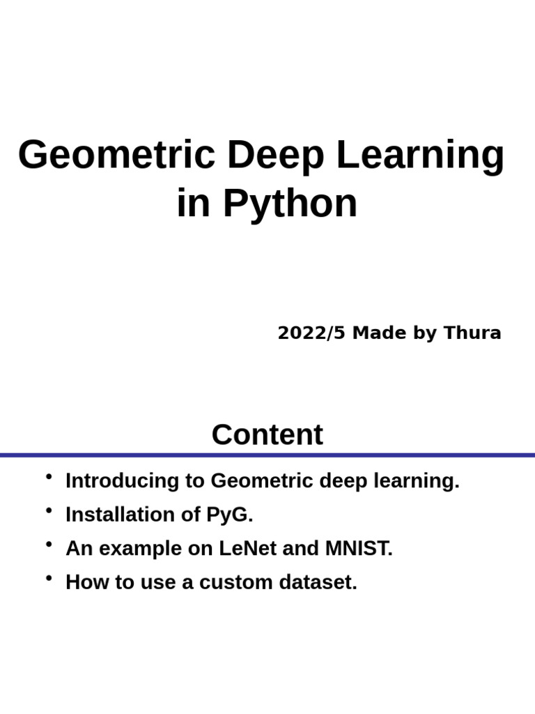 Geometric Deep Learning Guide | PDF | Deep Learning | Matrix (Mathematics)