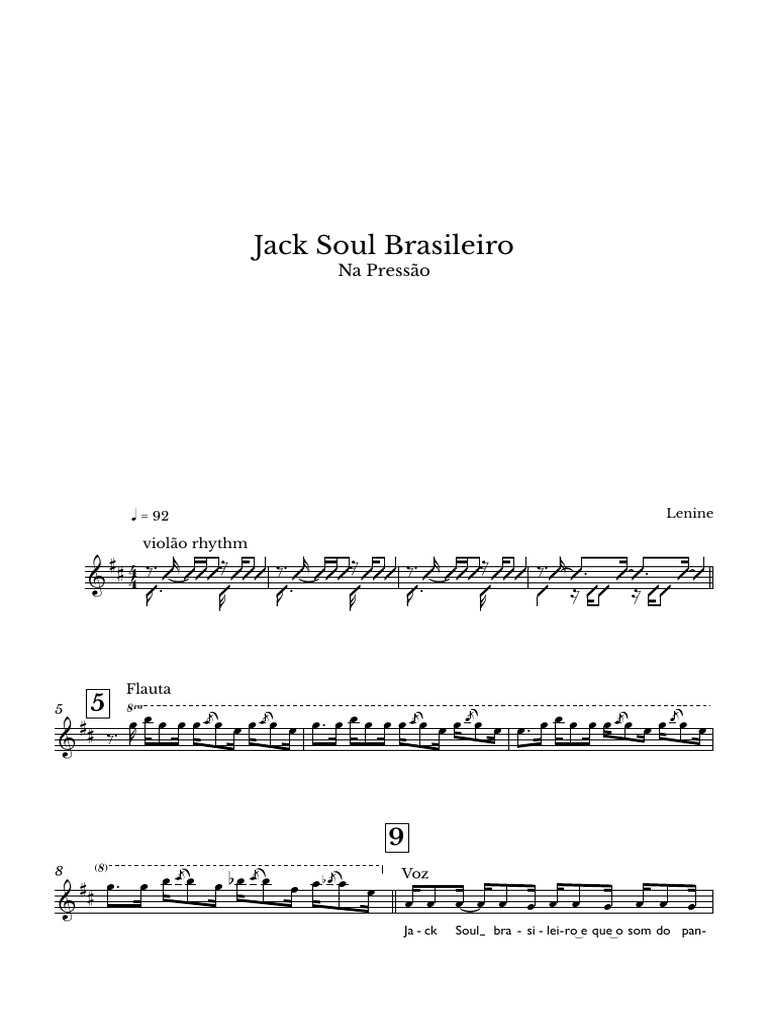 Jack Soul Brasileiro - Lenine - Full Score | PDF