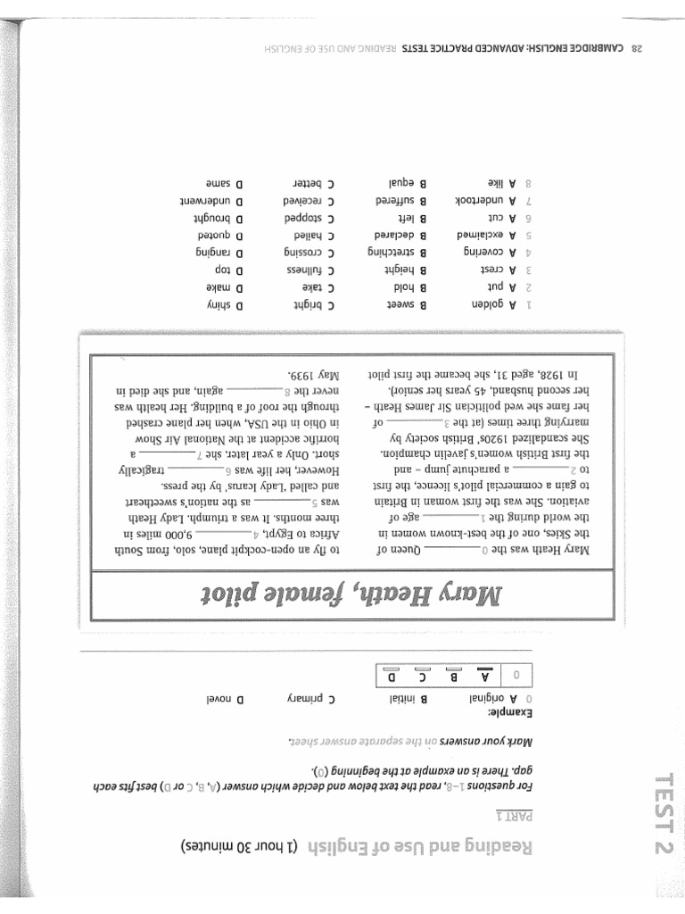 CAE - Test 2 - Use of English - Reading | PDF
