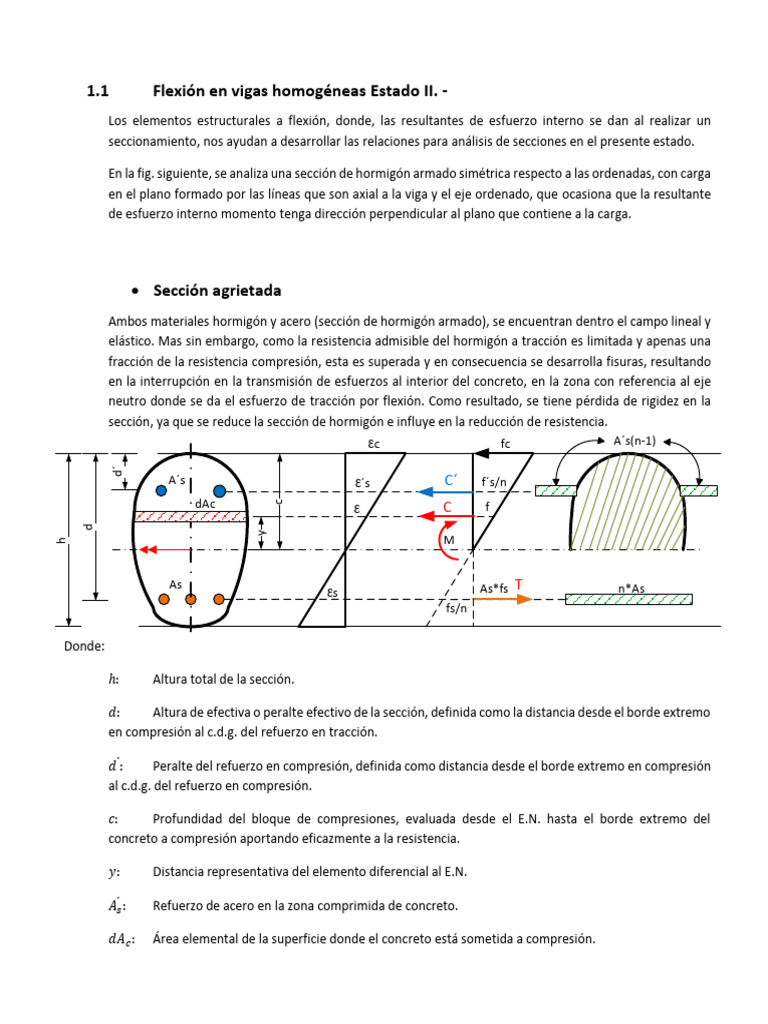 Flexión en Vigas Homogéneas Estado II | PDF | Viga (Estructura) | Doblar