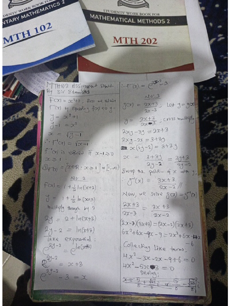 500cap MTH102 Edumaths Solutions | PDF