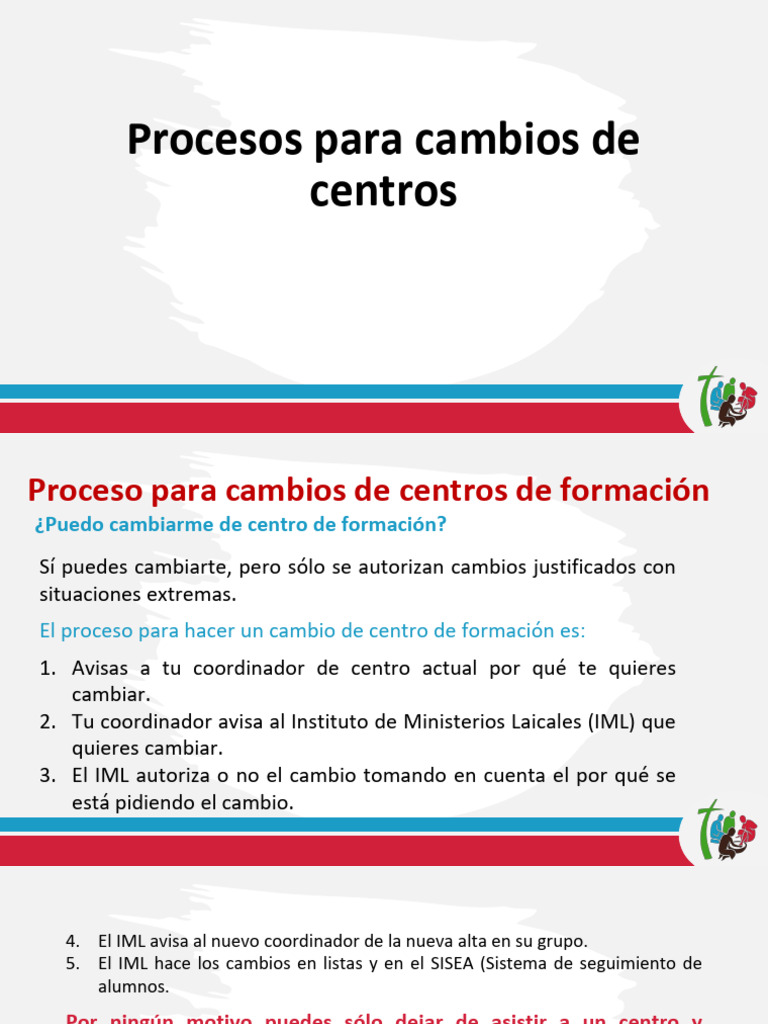 Proceso para Cambios de Centros | PDF | Negocios | Finanzas y dinero