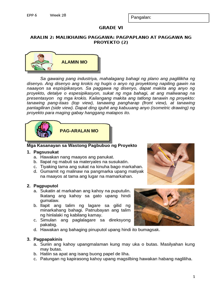 EPP 6 - Week 28 Module | PDF