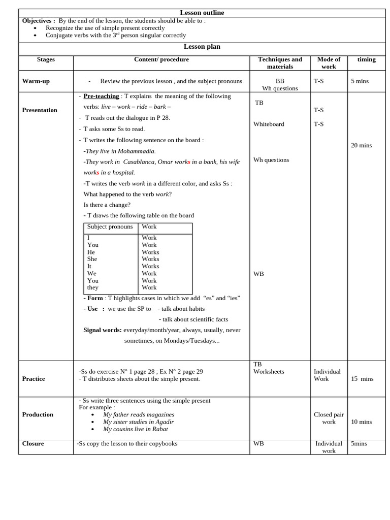 Unit 3 Grammar Simple Present | PDF | Languages | Foreign Language Studies