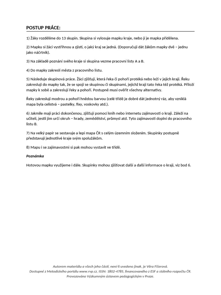 Kraje ČR Popis | PDF