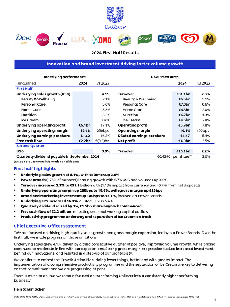 Ir q2 2024 Full Announcement | PDF | Free Cash Flow | Share Repurchase