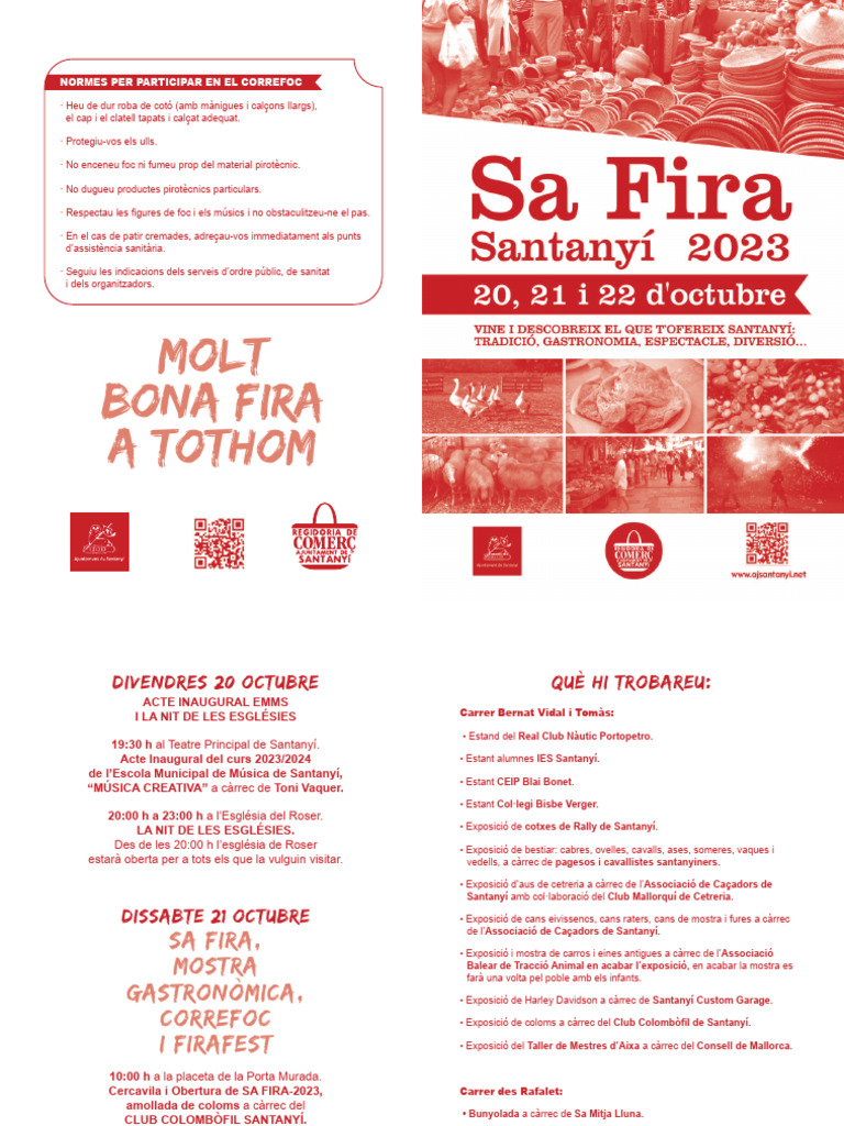 Sa Fira Santanyi 2023 Programa - Compressed | PDF