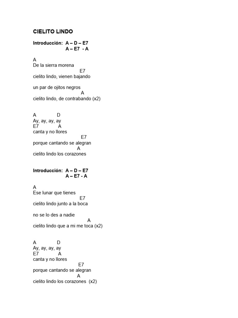 Cielito Lindo | PDF