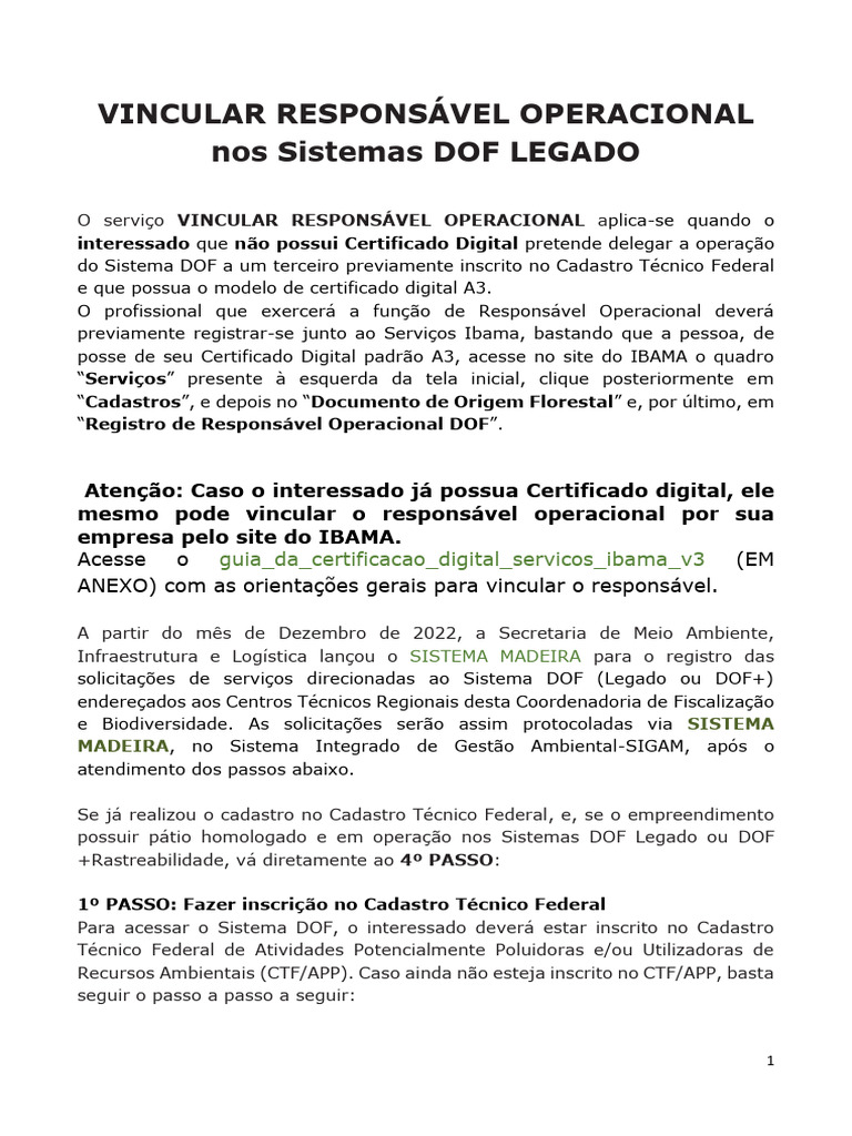 Vincular Responsável Operacional-Rev10102023 | PDF | Negócios