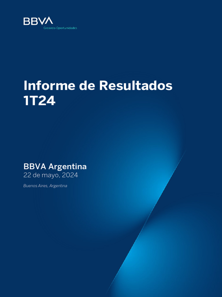 Reporte Trimestral 1T24 BBVA | PDF | normas internacionales de INFORMACION FINANCIERA | Inflación